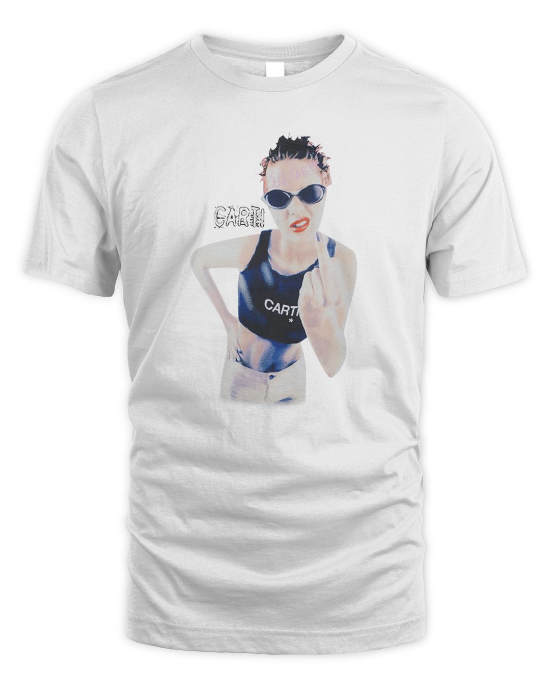 Playboi Carti Merch Playboi Carti Middle Finger Tee White
