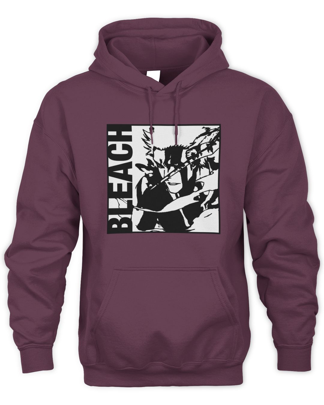 Chainsaw Man Merch Bleach Ichigo Face Hoodie Maroon
